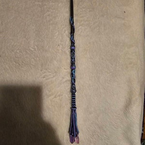 Witch Fairy Wands Wand Crystal Black and Pastel Magic Wand Witch Wand ...