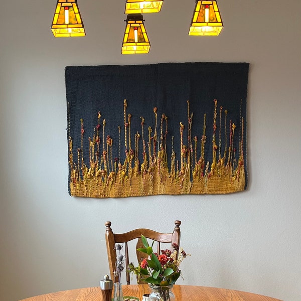 Landscape Weaving for Living Room, Modern Tapestry for Apartment, Boho ...