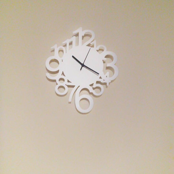 Asymmetric Numbers - Wall Clock - Etsy