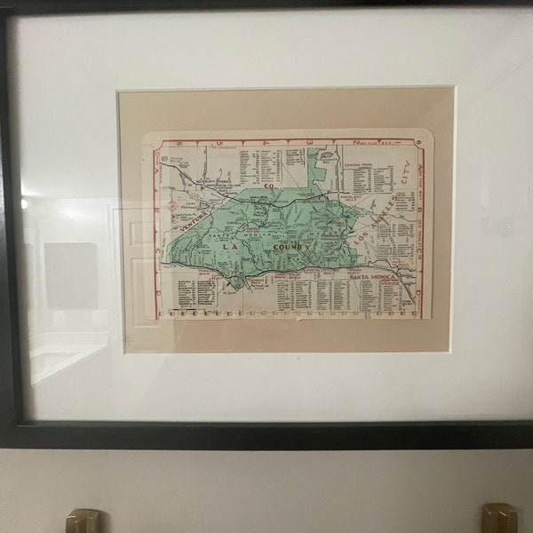 1960’s LA Map- Downtown Los Angeles- Vintage Road Atlas - Etsy