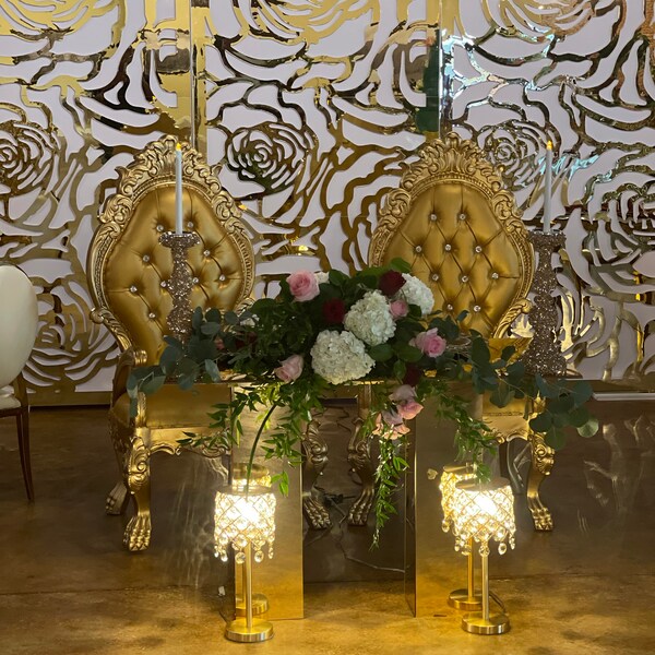 Mirror Acrylic Centerpiece Table Bridge - 30"h X 30"l - Hand Crafted in ...