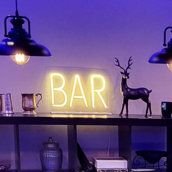 Home Bar Neon Sign | LED Light | Bar Wall Art | Gifts for Him | Fun ...