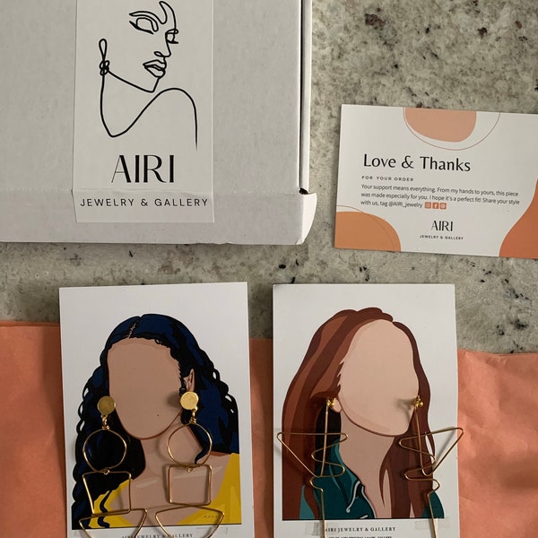 ZIGGY Earrings Abstract Wire Statement Earring Handmade, Statement ...