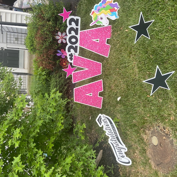 Personalized Graduation Yard Sign Letters 18", Custom Graduation Yard ...
