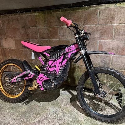 Surron Light Bee X Graphics Kit FOX RACE LINE Black Blue Decals ...