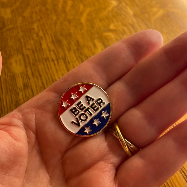 Be a Voter Enamel Pin - Etsy