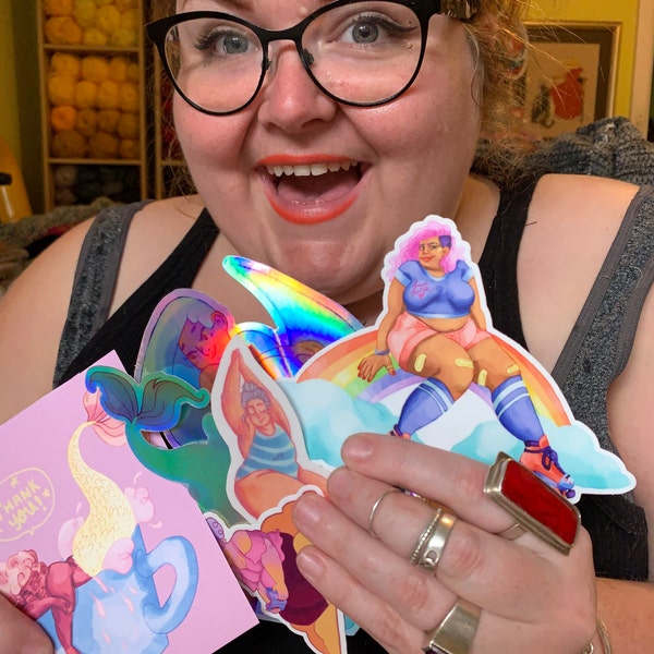 Fat Power // // Fat Feminist Retro Wall Art Plus Size Body Positive ...