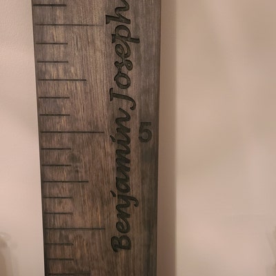Custom Personalized Wooden Growth Chart Wooden Growth Ruler Wood Growth ...