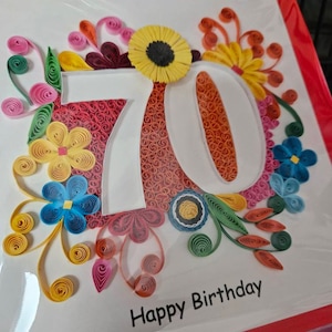Happy Birthday Quilling Card, Art Paper, Greeting Card, Quilling Card ...