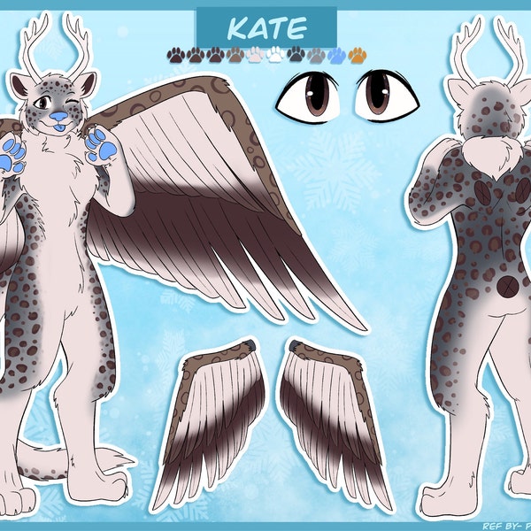 Custom Fursona Reference Sheet Custom Fursuit Character Ref Sheet ...