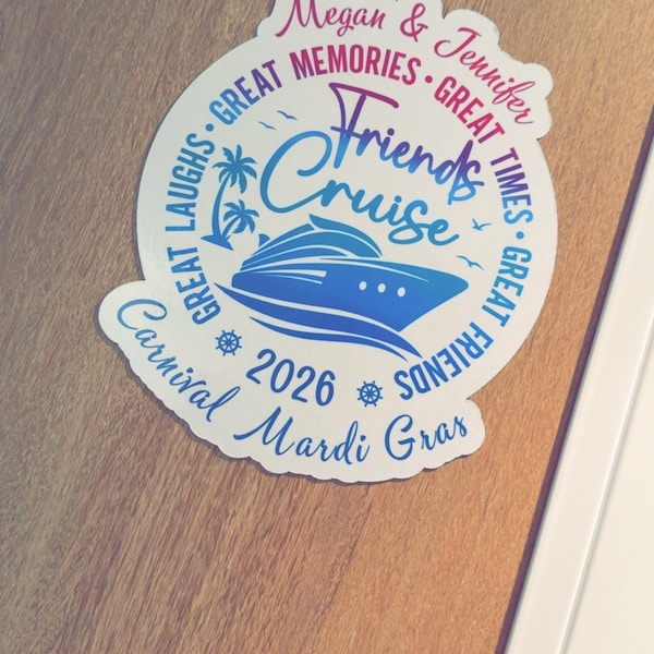 Personalized Cruise Door Magnet Family Names Vacation Cruise Squad ...
