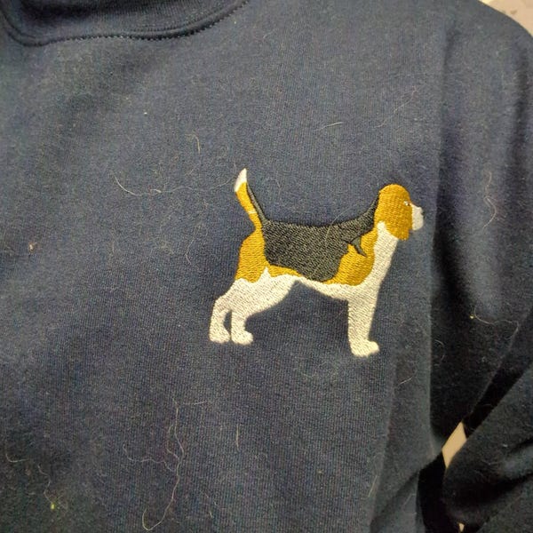 Cute Beagle Sweatshirt, Beagle Illustration Crewneck, Watercolor Beagle ...