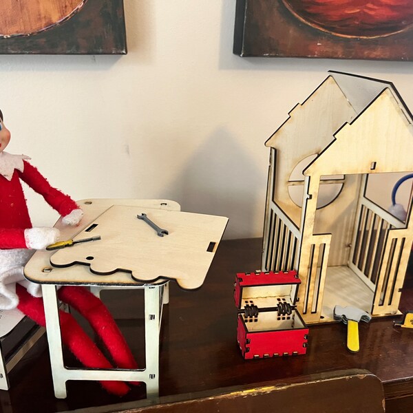 Elf/doll Table Bench Tool Box Laser Cut File - Etsy