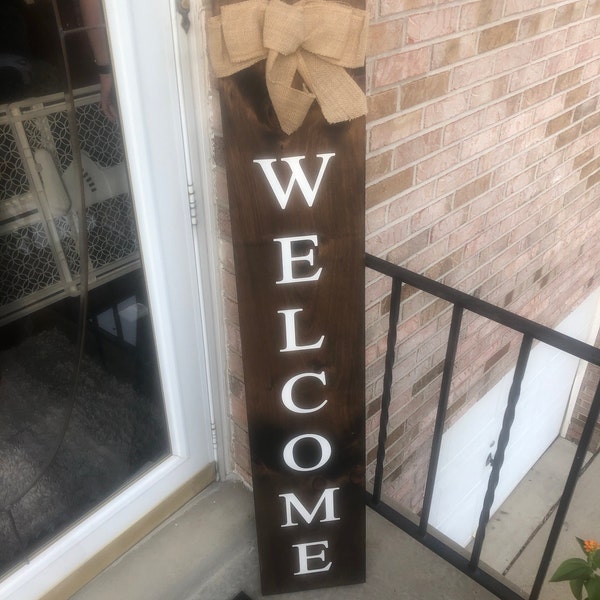 Welcome Sign, Stained Welcome Sign, Porch Sign, Porch Welcome Sign ...