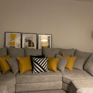 Set of 3 Mustard Art Prints, Mustard Wall Art, Yellow Wall Art, Mustard ...