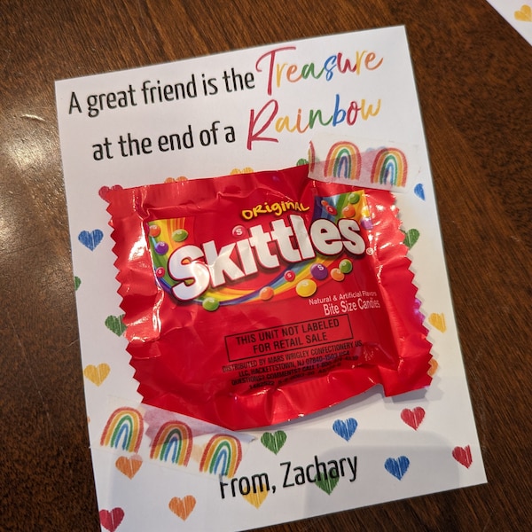 EDITABLE Skittles Valentine Card / Valentine Printable for Kids ...