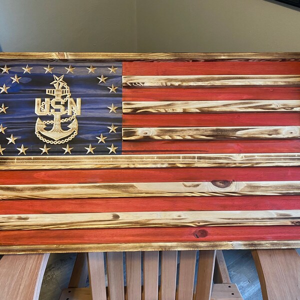 US Navy Chief Challenge Coin Display Rack Holder Rustic Navy Chief ...