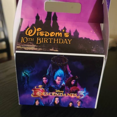 Decendants 3 Party, Personalized Gable Favor Boxes, Pack of 8 - Etsy