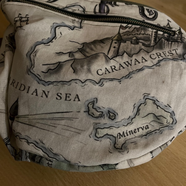 Fantasy Map Fabric - the Grand Adventure by Miaclarke - Dragon Medieval ...
