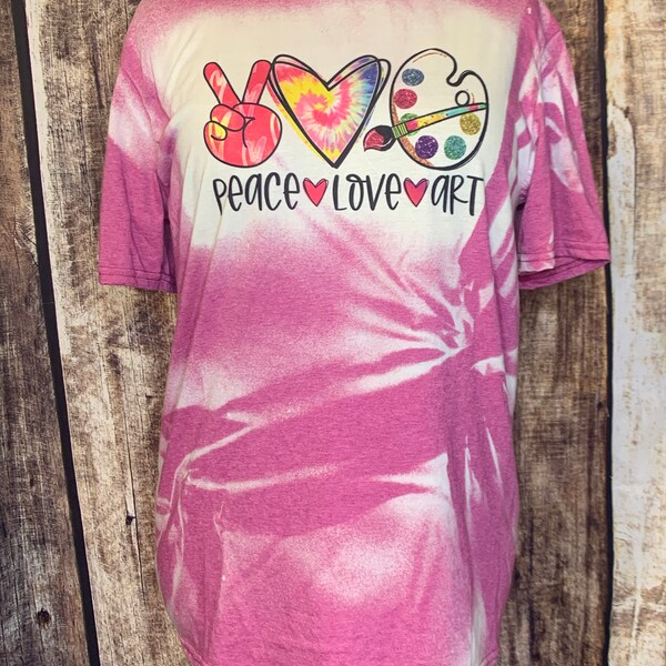 Peace Love Art Colorful Tie Dye PNG Print File for Sublimation or Print ...