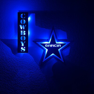 Personalized Cowboy Sign Texas Lighted Sign Man Cave Sign - Etsy