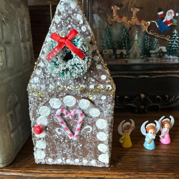 American Patriotic Art Paper Mache Uncle Sam July 4 Folk Art Figurine ...