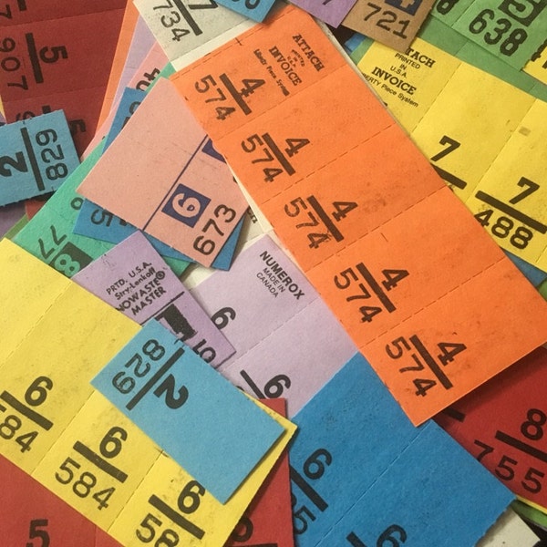 100 Vintage Dry Cleaning Tickets / Collage, Arts and Crafts, Handmade ...