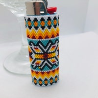 Lighter Cover Pattern Ethnic Lighter Beading Pattern Tribal Seed Bead ...