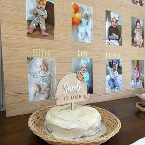 Checkered Boho Birthday Cake Topper Boy First Birthday Smash Cake One ...