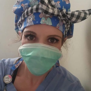Surgical Scrub Hat Medical Cap / LAST ONE / Valentines / Style Bow ...