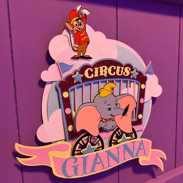 Dumbo Cake Topper/dumbo Theme/dumbo Birthday/cake Topper/ Dumbo Party ...