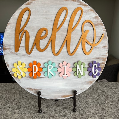 Original Seasonal Interchangeable Hello Sign - Etsy