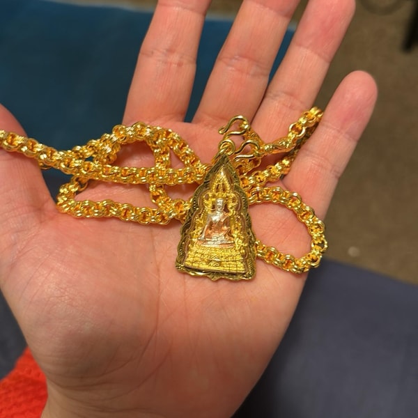 Thai Gold Necklace, Chain, Jewelry, Womens, Mens, 24K Gold Plated, Mesh ...