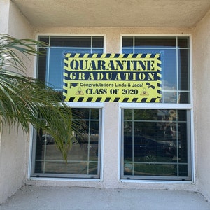Quarantine Graduation 2020 Vinyl Banner Sign Free Overnight Shipping - Etsy
