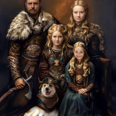 Custom Royal Family Portrait From Photo Custom Royal Family Queen and ...