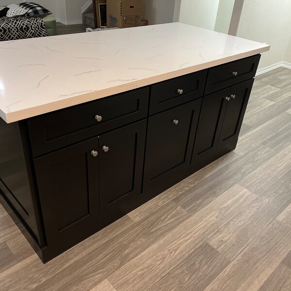 7ft Grey Kitchen Island Without Counter Top (available for Custom) - Etsy