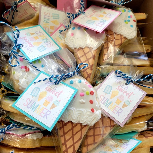 Have a Sweet Summer Tag, Ice Cream Cookie Treat Tag, TEACHER Thank You ...