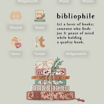Book Lover App Icons Bookworm Ios Icons Iphone Icons for - Etsy