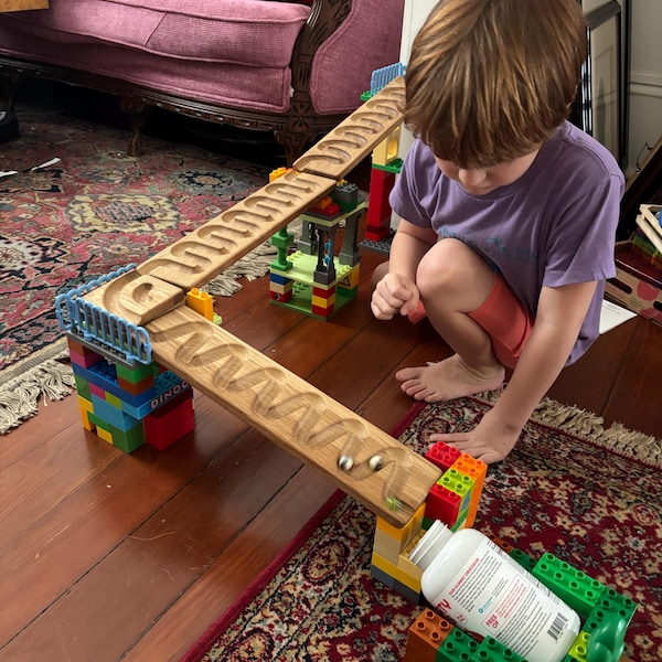 Marble Run Track WAVES Marble Race Machine Marble Roller Run Board ...
