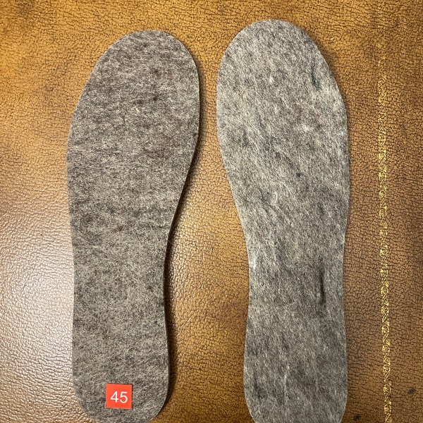 Natural Wool 100% Felt Insoles Shoes Women Men Any Sizes Thickness 7 Mm ...