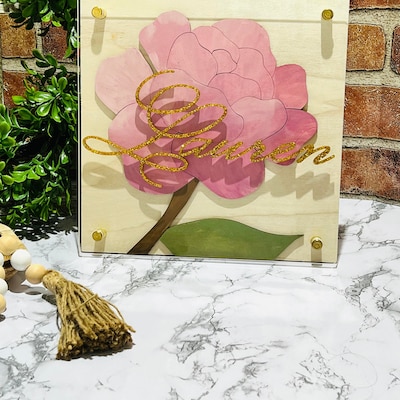 Eliza Jordan Laser Cut File Sign Svg , Glowforge SVG, Flower Cut File ...