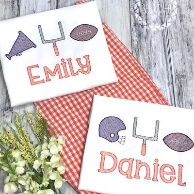 Football Spirit Mini Set Embroidery Design, Mini Sketch Filled ...
