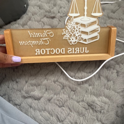 Custom Librarian Desk Name Plate Wedge Personalized Library Nameplate ...