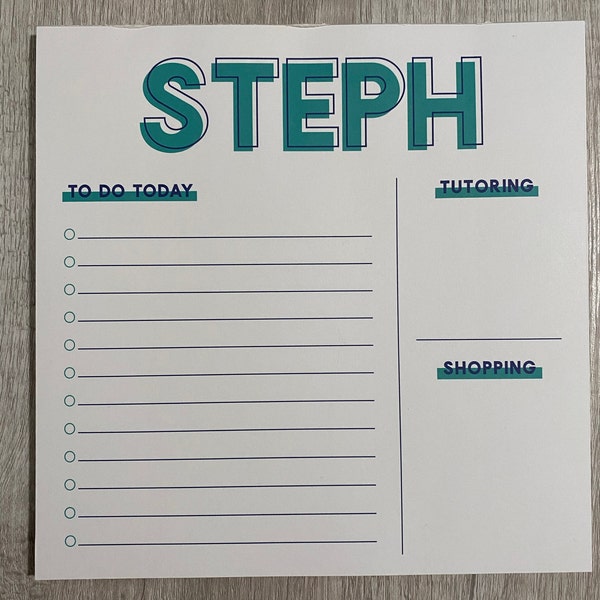 Personalized Outline Notepad, Outline Notepad, Habit Tracker, Notepad ...