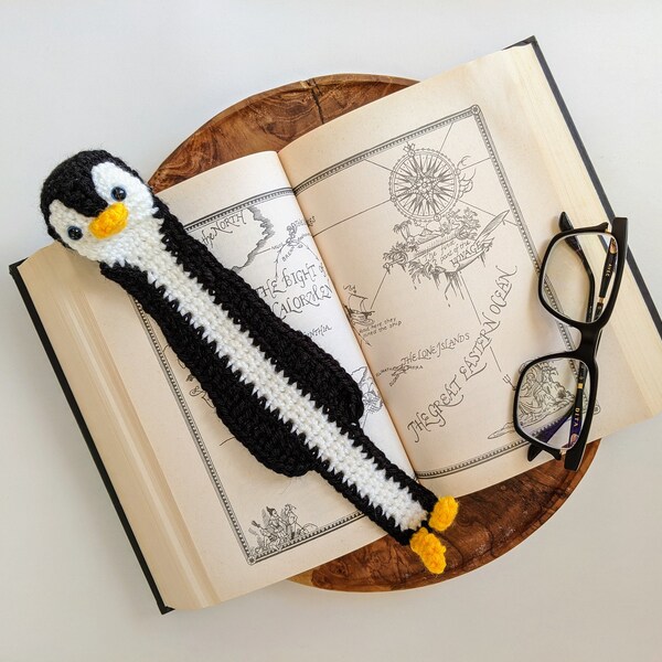 Squashed Penguin Bookmark Crochet Pattern - Etsy