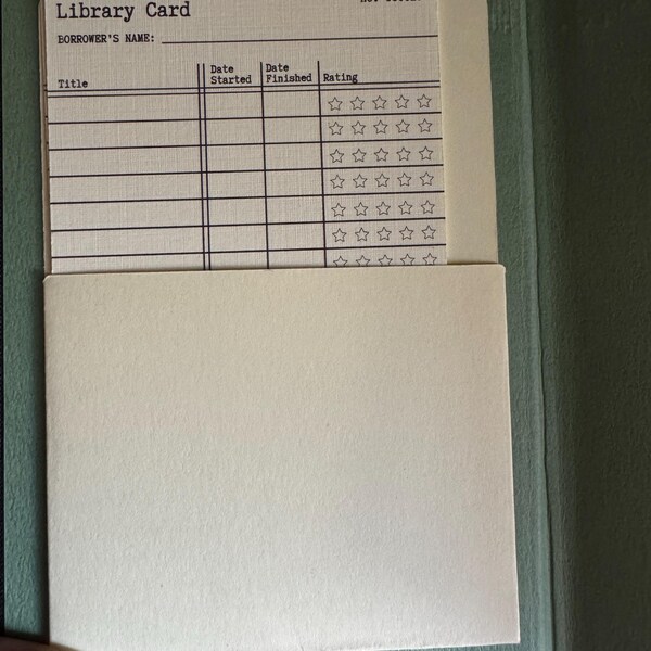 Undated Star Rating Library Card Tracker - Etsy
