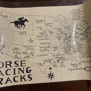 Horse Racing Tracks Map - Etsy