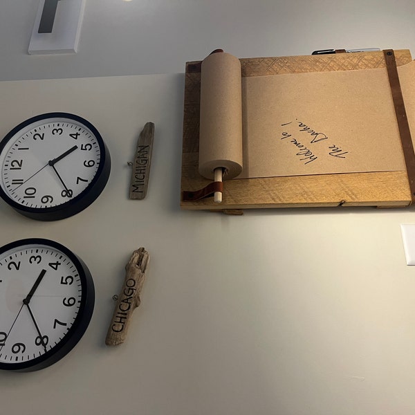 Wall Mounted Note Roll MULTIPLE SIZES , Wall Mounted Memo Pad, Butcher ...