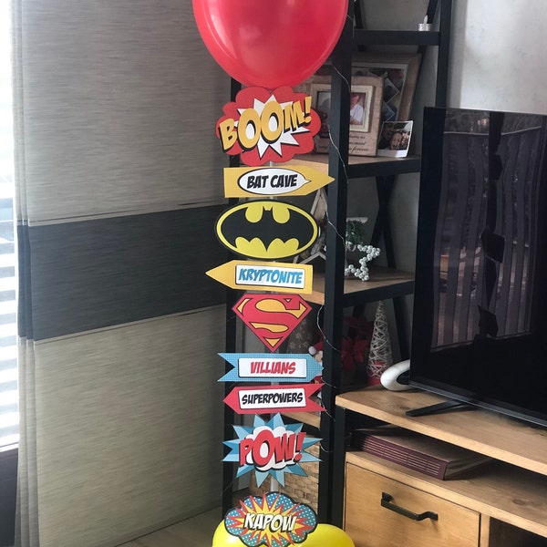 Superhero Party Welcome Sign Superhero Party Printable Sign Superhero ...