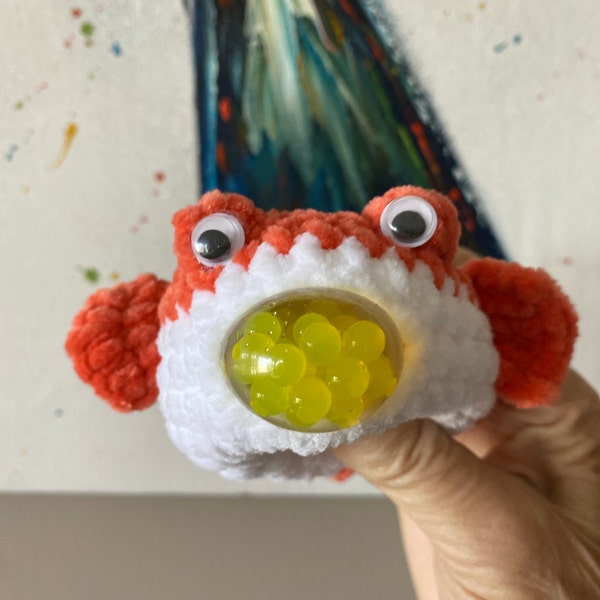 Crochet Pattern: Pudge the Pufferfish Crochet Stressball (no Sew) - Etsy